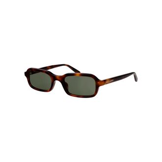 Saint Laurent Logo Rechteckige Sonnenbrille - - Accessories - Damen - Braun - 51 MM