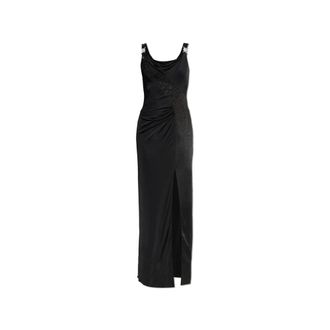 Versace Viskose-Jersey Drapierte Robe - - Dresses - Damen - Schwarzk - S