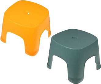 BESPORTBLE 2 St&uuml;ck Kunststoff Fu&szlig;hocker Rutschfester Haushaltstritthocker Kompakt Belastbar f&uuml;r Badezimmer und Toilette