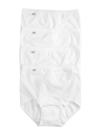 sloggi Damen Basic+ Maxi 4p Slip, Wei&szlig;, 42 EU