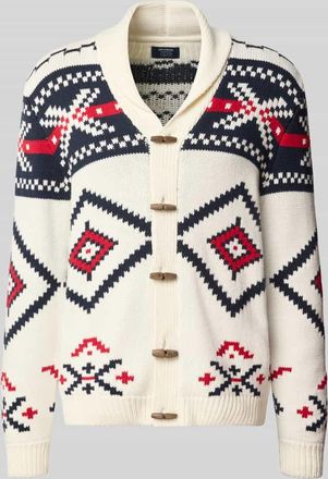 Mc Neal Strickjacke im Allover-Look mit Schalkragen