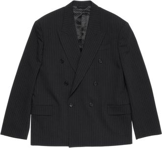 Acne Studios blazer &agrave; fines rayures - Noir