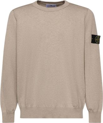 Stone Island Homme, Sweatshirts et sweats &agrave; capuche, Beige, Taille: M Pull ras du cou avec coutures &agrave; bords roul&eacute;s