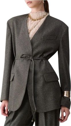 Liu Jo Veste ceintur&eacute;e Cf6218T800A - Femme - Vestes - Vert - Taille: 42 FR