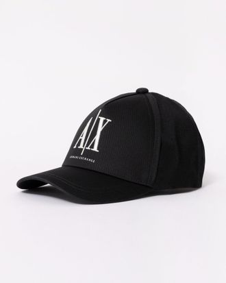 A|X Armani Exchange UC001 Sch&ouml;nheit Gro&szlig;e Baseballm&uuml;tze in Schwarz