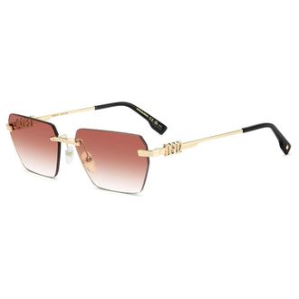 Dsquared2 Rechteckige Goldene Sonnenbrille - - Accessories - Herren - Gelb - 58 MM