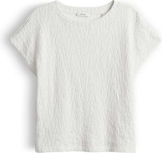OPUS Kurzarmshirt Sistruk aus Jersey mit Crinkle Effekt Der &uuml;berschnittene Arm sorgt f&uuml;r eine relaxte Silhouette
