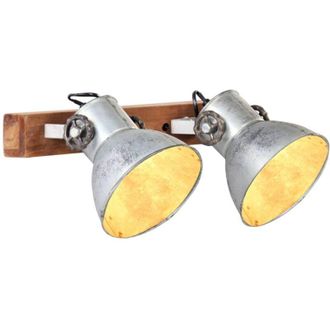 vidaXL Lampe murale industrielle Argent&eacute; 45x25 cm E27 vidaXL