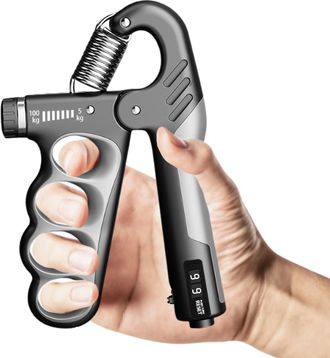 Generic Handtrainer mit mechanischer Z&auml;hlung, verstellbarer Widerstand, 5-100 kg, robuste Handtrainer f&uuml;r Kraft, Griffkrafttrainer f&uuml;r M&auml;nner und Frauen, 1 St