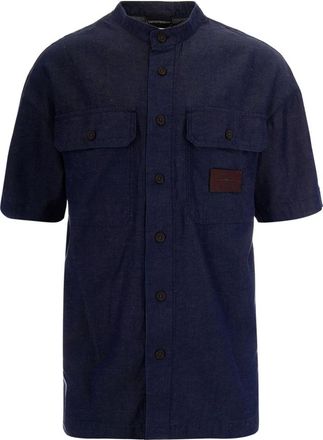 Emporio Armani Homme, Chemises, Bleu, Taille: M Chemise Comfort Fit en chambray de lyocell et denim Capsule