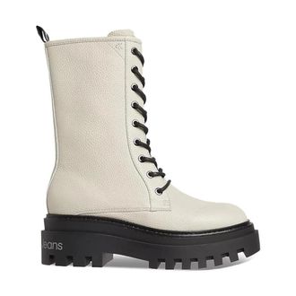 Calvin Klein Mid Laceup Platform Boots - - Shoes - Damen - Beige - 39 EU
