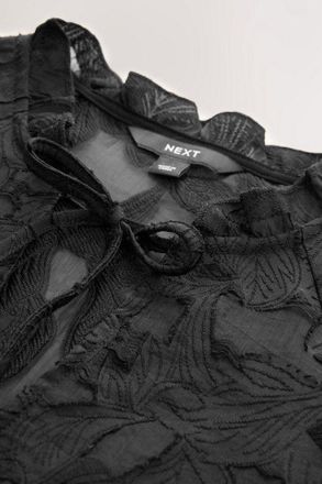 Next Langarmbluse Lang&auml;rmelige Jacquard-Bluse (1-tlg)