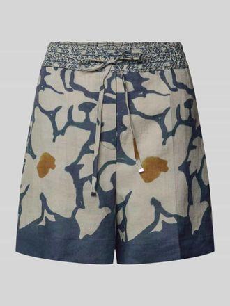Luisa Cerano Shorts aus Ramie im Allover-Look