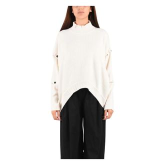 Meimeij Pull en laine - Femme - Pulls - Blanc - Taille: 38 FR