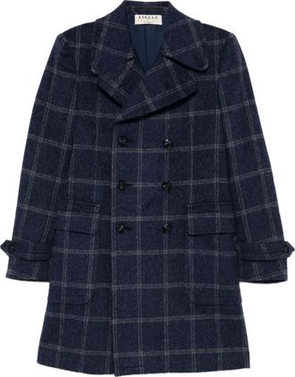 A.N.G.E.L.O. Vintage Cult manteau ample à carreaux - Bleu