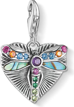 Thomas Sabo Thomas Sabo Damen Charm-Anhänger Herz mit Libelle Charm Club 925 Sterling Silber 1811-964-7