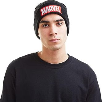 MARVEL Beanie Hat Rfmbh447 Bonnet, Noir, Taille Unique Homme