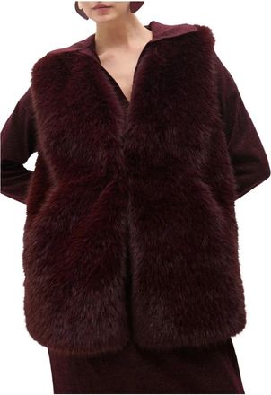 Lola Casademunt Weste mit flauschigem Futter und Logos - - Jackets - Damen - Rot - L