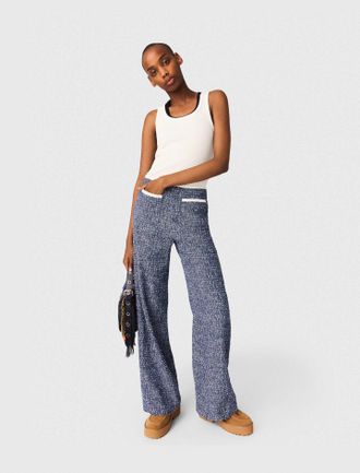 Maje Tweed-hose - Marineblau - Gr&ouml;&szlig;e 32 - Maje