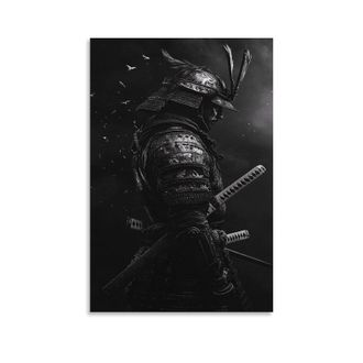 Generic Samurai Black And White Poster Dekorative Malerei Leinwand Wandkunst Wohnzimmer Poster Schlafzimmer Malerei,Wandkunst Bilddruck Moderne Familienzimmer