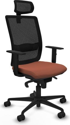 Piqueras y Crespo B&uuml;rostuhl braun Haches mit 1D-Armlehnen, h&ouml;henverstellbare Lendenwirbelst&uuml;tze und Kopfteil in H&ouml;he und Neigung, ausgestattet mit 5 Positionen, Schwarz