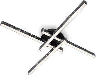 Briloner Leuchten - LED Deckenleuchte mit Glitzereffekt, warmweiße Farbtemperatur, LED Deckenlampe in Schwarz, 21 Watt Wohnzimmerlampe, 600x600x82 mm