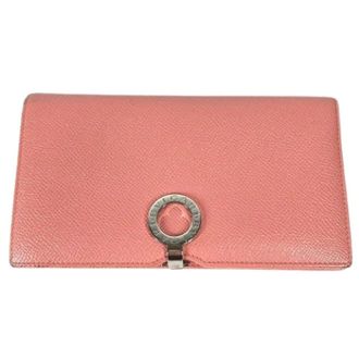 Bulgari Portefeuille long vintage doccasion (&agrave; deux volets) - Femme - Pre-owned - Rose - Taille: ONE Size