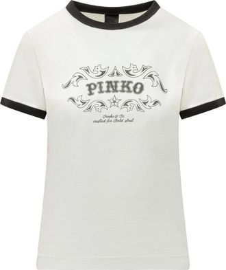 Pinko Pinko, Femme, Tops, Blanc, Taille: 36 FR Imperia T-shirt