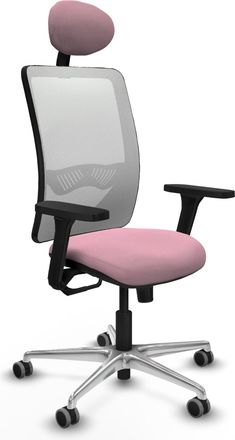 Piqueras y Crespo Rosa Zulema Computerstuhl mit 3D-Armen, h&ouml;henverstellbarer Lendenwirbelst&uuml;tze und festem Kopfteil, ausgestattet mit 3 Positionen und Schneidschaum, We