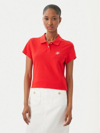 Tommy Hilfiger Poloshirt 1985 Logo WW0WW49259 Rot Slim Fit