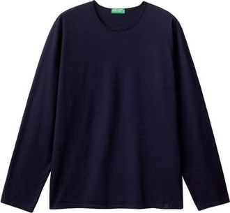 Benetton T- Shirt M/L 3je1j19a9, Bleu, XS Hommes