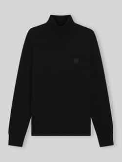 Boss Orange by Hugo Boss Rollkragenpullover mit Logo-Patch aus Kaschmir