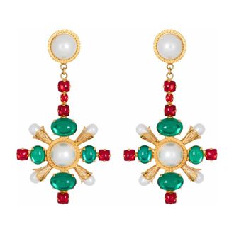 Balmain Boucles doreilles pendantes baroques - Femme - Accessoires - Multicolore - Taille: ONE Size