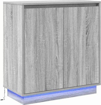 vidaXL Sideboard mit Tür Graues Sonoma 71 x 34,5 x 75 cm Holzwerkstoff Vidaxl