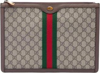 Gucci Sac pochette Pre-owned en toile - Femme - Pre-owned - Beige - Taille: ONE Size