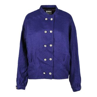 Forte_Forte Dekonstruierte Jacke mit Knopfverschluss - - Jackets - Damen - Lila - XL