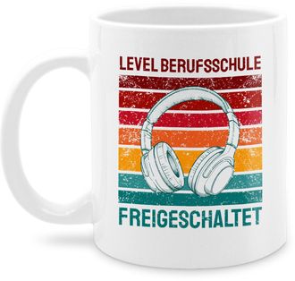 Shirtracer Tasse Tassen 325ml - Level Berufsschule freigeschaltet | Geschenk zum Start der Ausbildung | Geschenkidee Ausbildung - 325 ml - Weiß