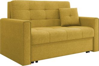 Mirjan24 Sofa Viva II Lux mit Schlaffunktion, Bettsofa, 2 Sitzer Polstersofa mit Bettkasten inkl. Kissen, Schlafsofa Sofagarnitur, Wohnlandschaft, Farbauswahl 