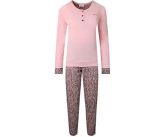 De Fonseca Pyjama dhiver long 100 % chaud coton Interlock, Art.dfpd6f18 Rose, XL
