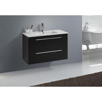No Brand Badmöbel Unterschrank boxo 90 (schwarz) - Schwarz