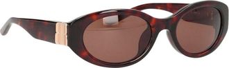 Balenciaga Oval Bio-Nylon Sunglasses - Brown