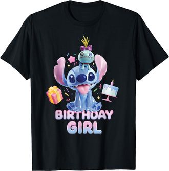 Disney Stitch & Scrump Birthday Girl Birthday Party T-Shirt