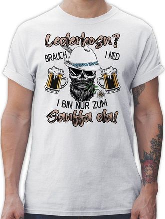 Shirtracer T-Shirt Lederhose Spruch Lausbua Bayrisch Party Trinken Mode für Oktoberfest Herren
