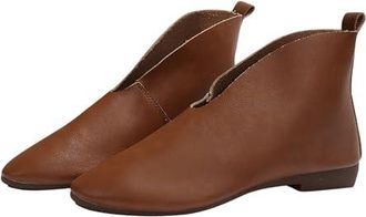 Generic Bottines Chelsea confortables &agrave; enfiler pour femme - Talon bas - Bout pointu - Style d&eacute;contract&eacute; - Classique - Pour le travail, les f&ecirc;tes, les loisirs