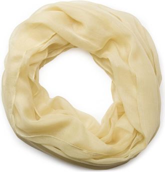 styleBREAKER unifarbener Loop Schlauchschal, weich und leicht, Unisex 01016069, Farbe:Gelb