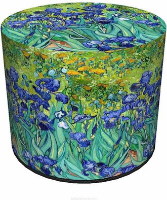 Bertoni Hocker Sitzhocker Pouf f&uuml;r Balkon & Garten Puff Codura Wetterfest 40 x 40 cm Garten Sitzsack Outdoor & Indoor Runder Sitzpouf mit abnehmbarem Bezug Wa