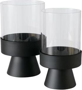 Boltze Pallas Windlicht schwarz 28-29cm 2tlg