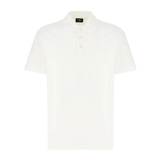 Fendi FF Piqu&eacute; Polo - - Tops - Herren - Wei&szlig; - S