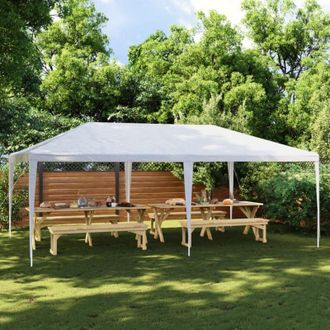 vidaXL Tente de r&eacute;ception 4x6 m Blanc