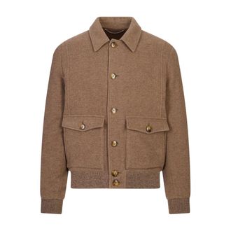 Canali Woll-Bomberjacke - - Jackets - Herren - Braun - XL